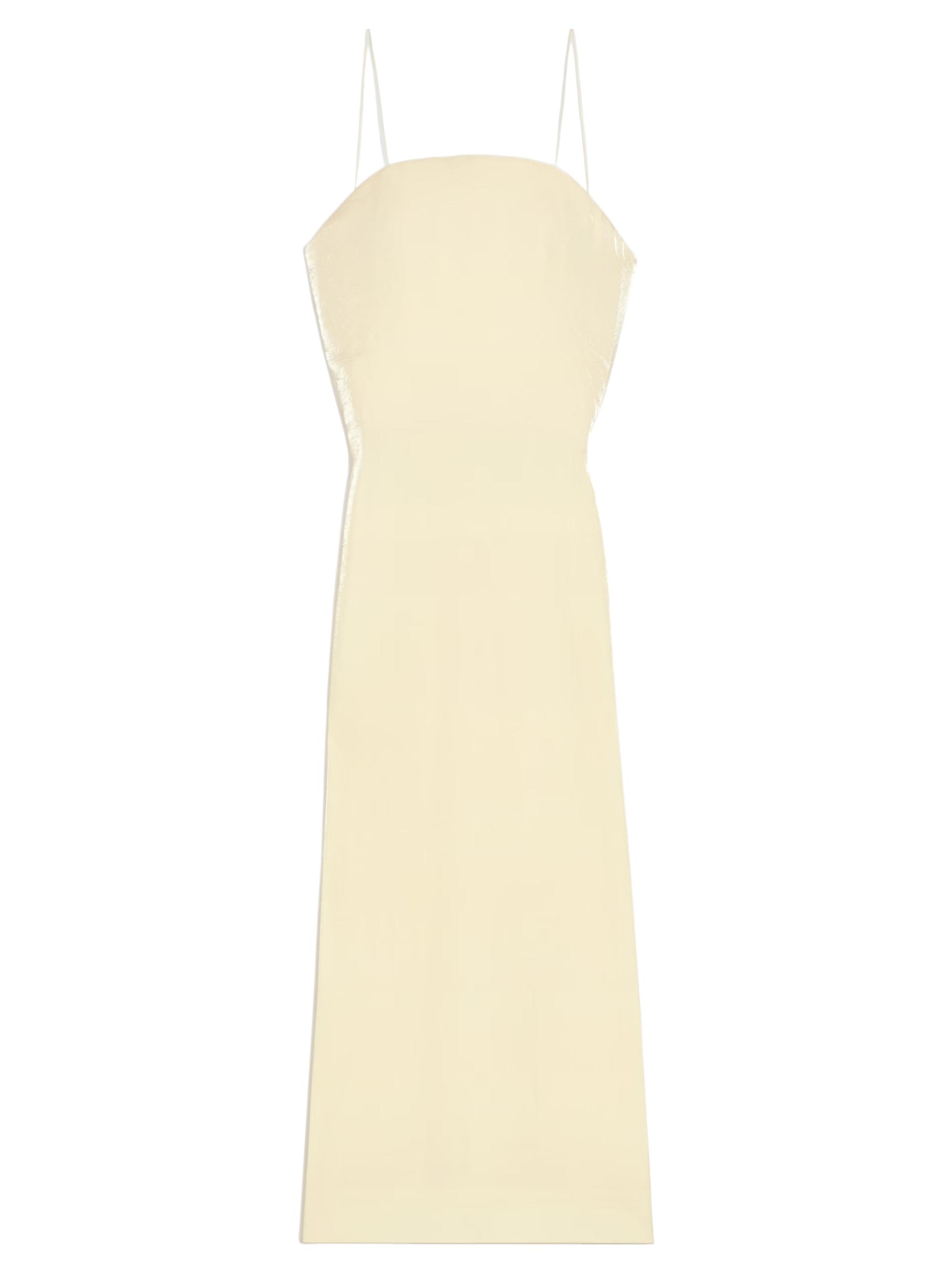 JACQUEMUS Jacquemus La Robe Carino Midi Dress with Spaghetti Straps and Slit Hem